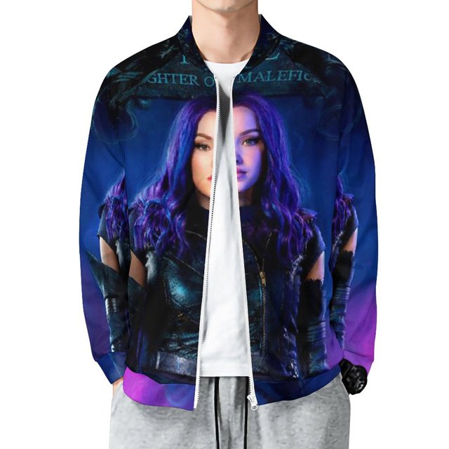 Descendants Mal Fashion Jacket Mens Windbreaker Coat Lightweight Zipper ...