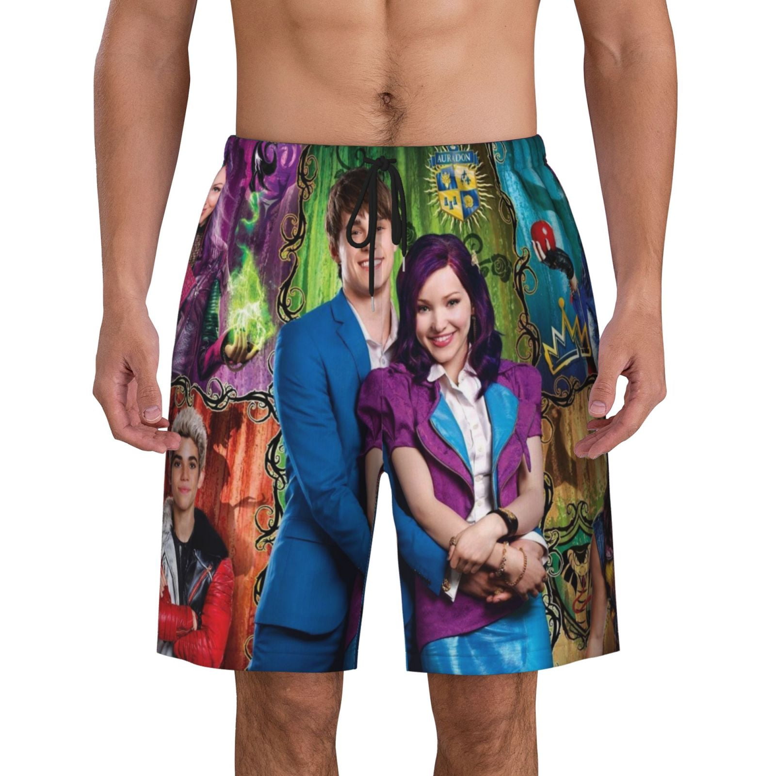 Descendants Mens Swim Trunks Quick Dry Board Shorts With Mesh Lining ...