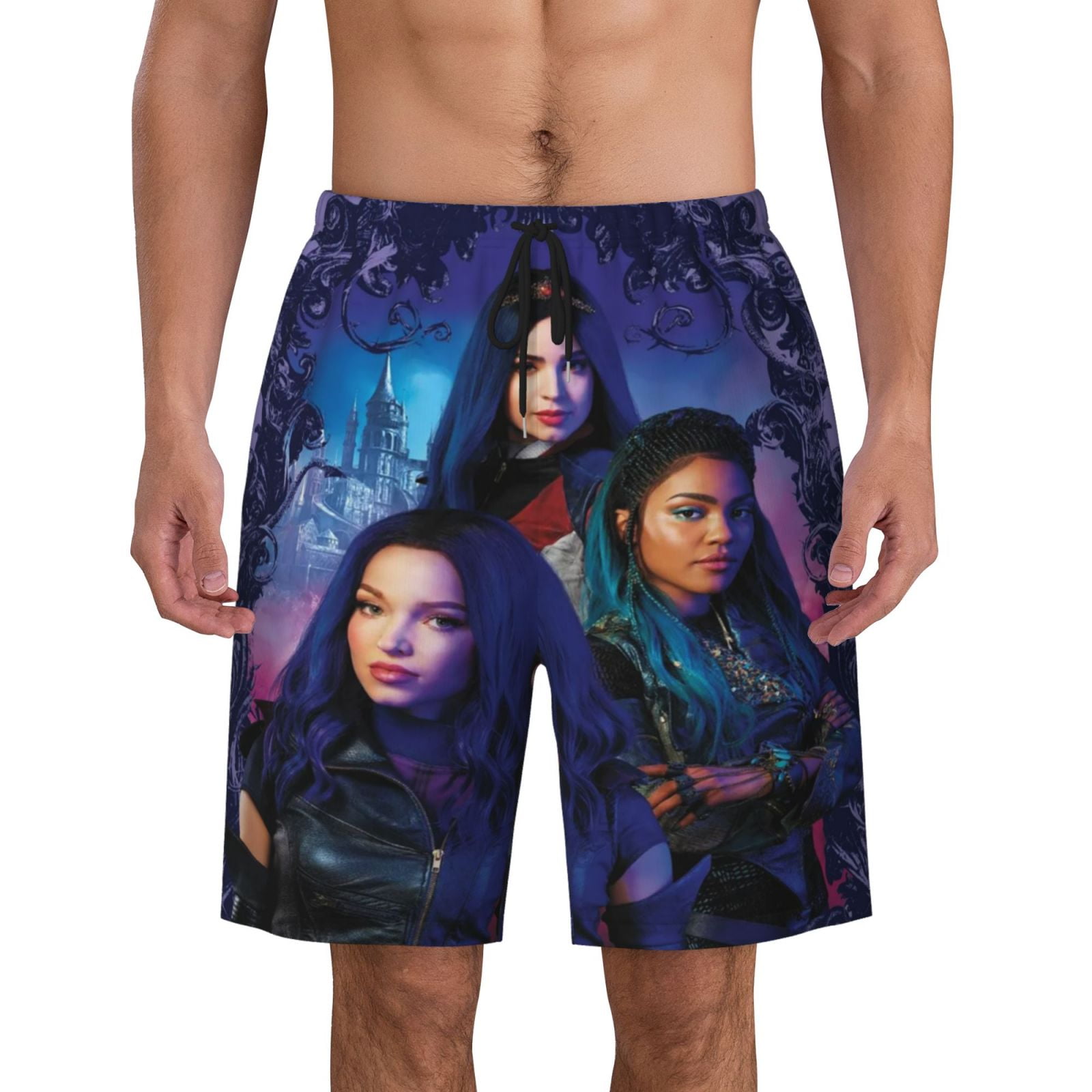 Descendants Mens Swim Trunks Quick Dry Board Shorts With Mesh Lining ...