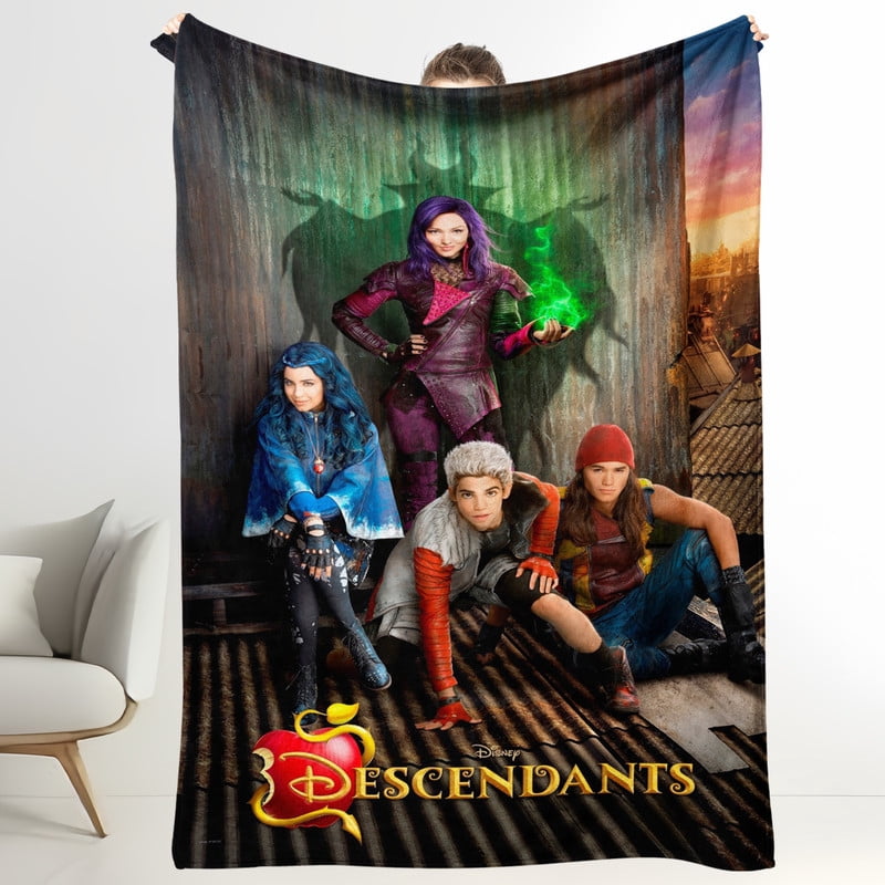Descendants Movie Cartoon Game Soft Flannel Throws Blankets Lightweight ...