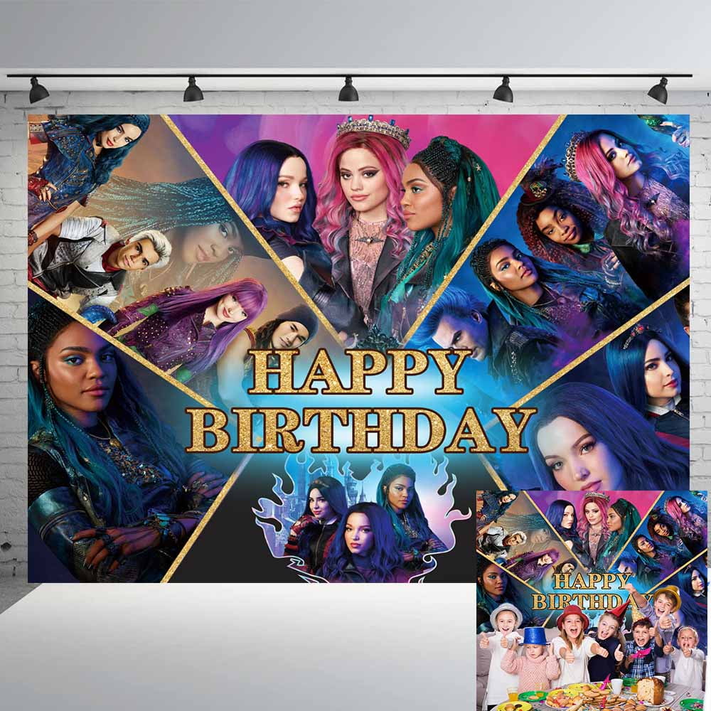 Descendants Party Supplies for Photography Taspestry Post Backdrop ...