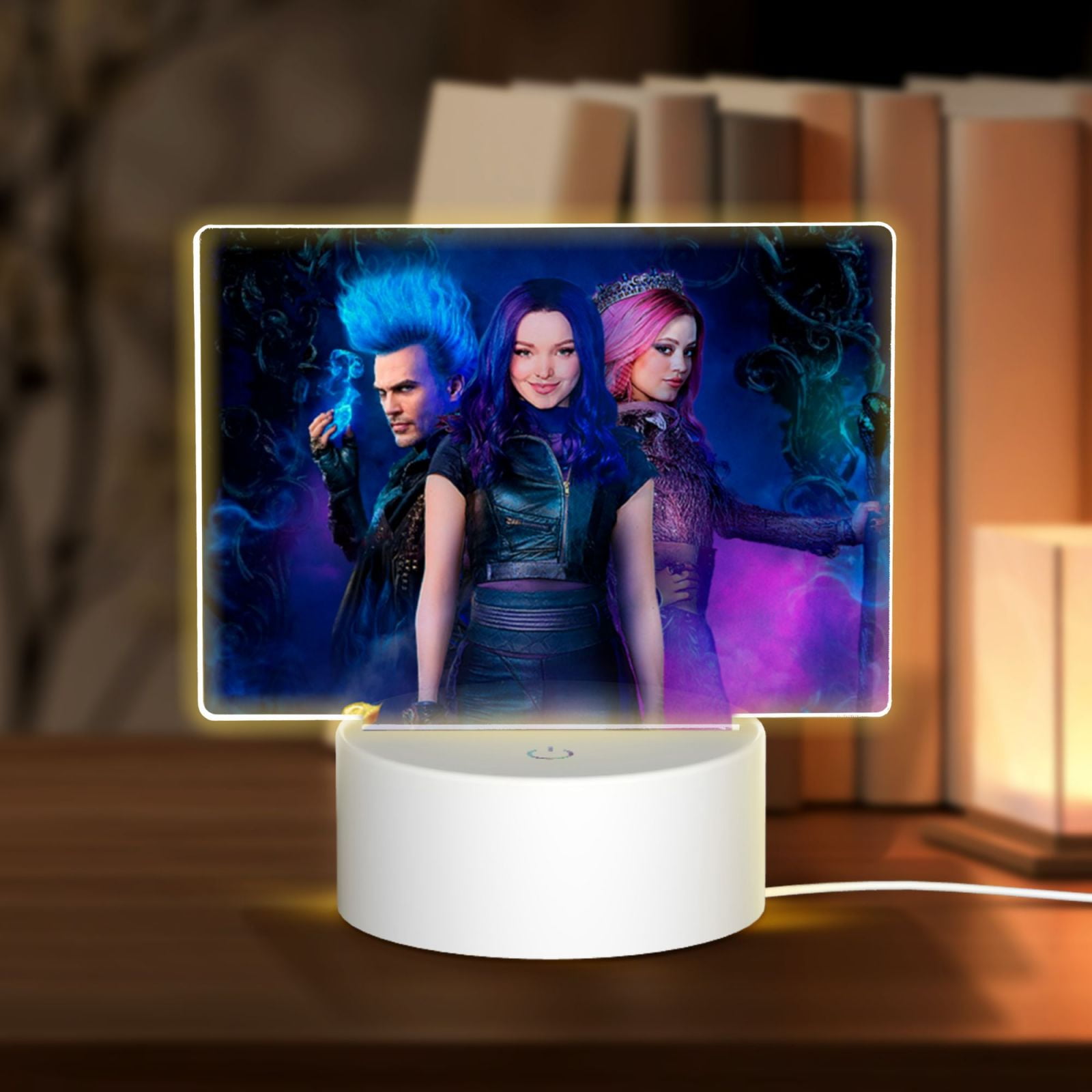 Descendants Poster Rectangular Acrylic Night Light Adjustable 3 Light ...