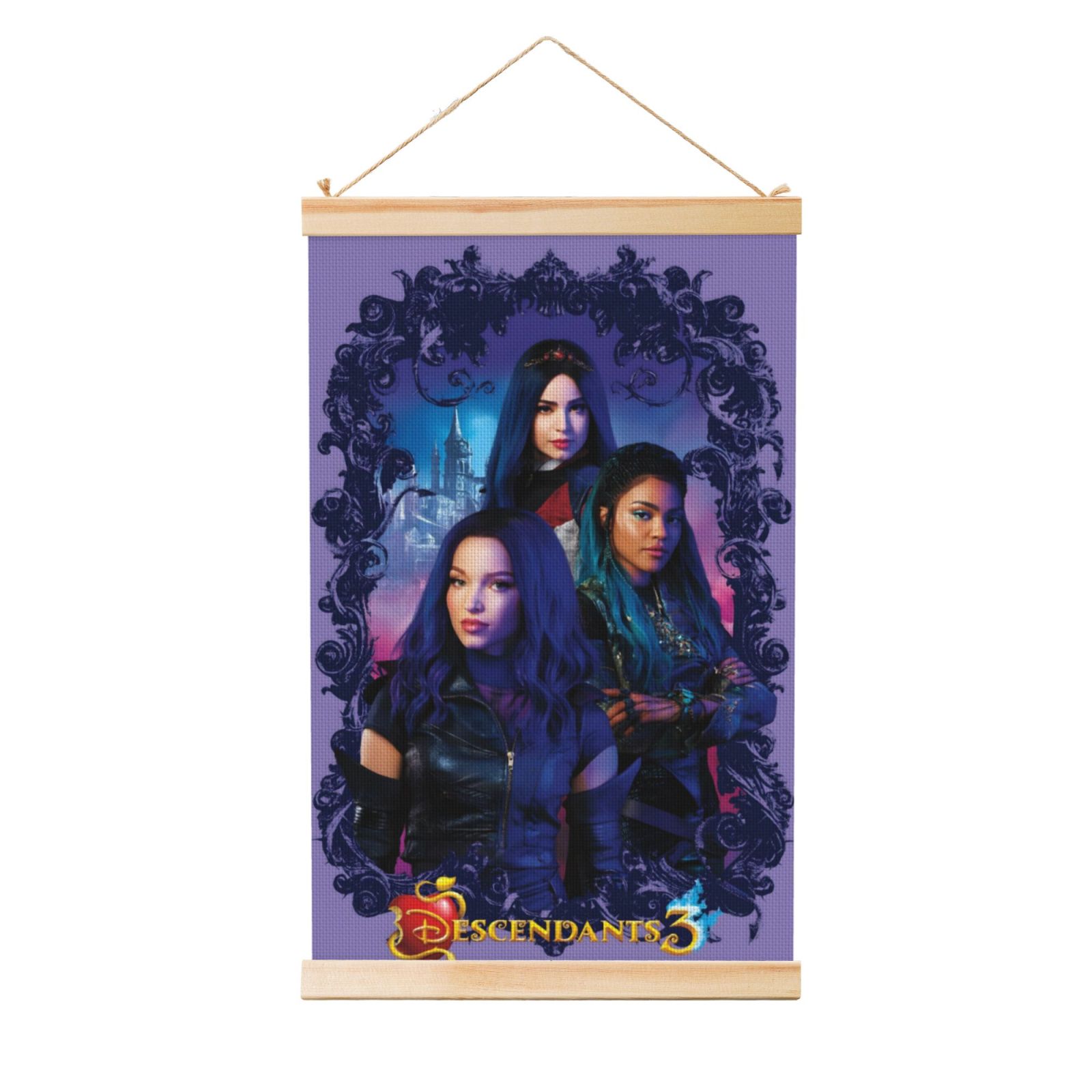 Descendants Poster Wooden Shaft Hanging Banner Painting With Cord ...