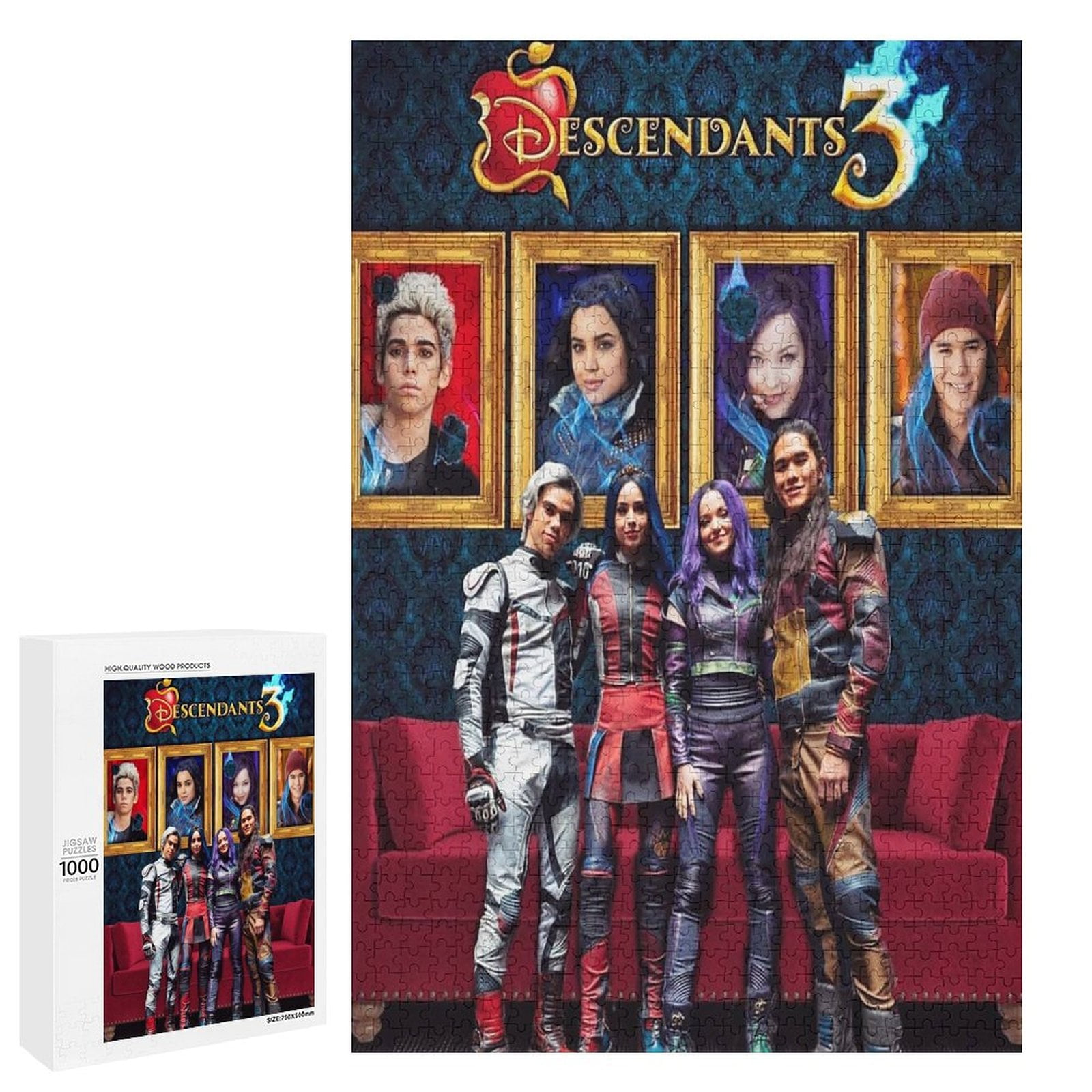 Descendants Puzzle For Adults & Kids - 1000 PCS Jigsaw Puzzle For Boys ...