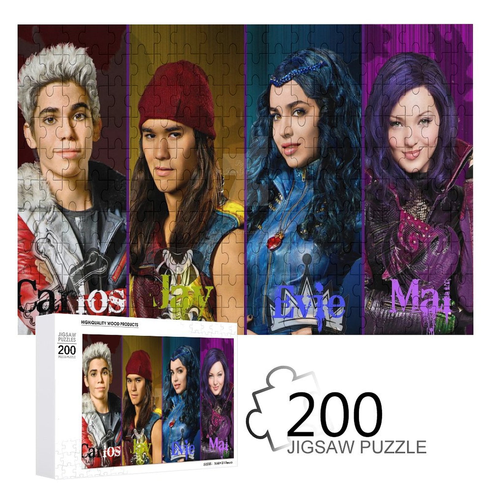 Descendants Puzzle For Adults & Kids - 200 PCS Jigsaw Puzzle For Boys ...