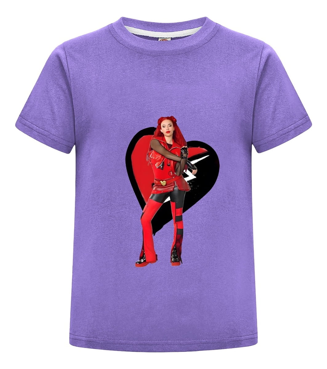 Descendants Red Princess T-Shirt for Kids – Short Sleeve Cartoon Tee ...