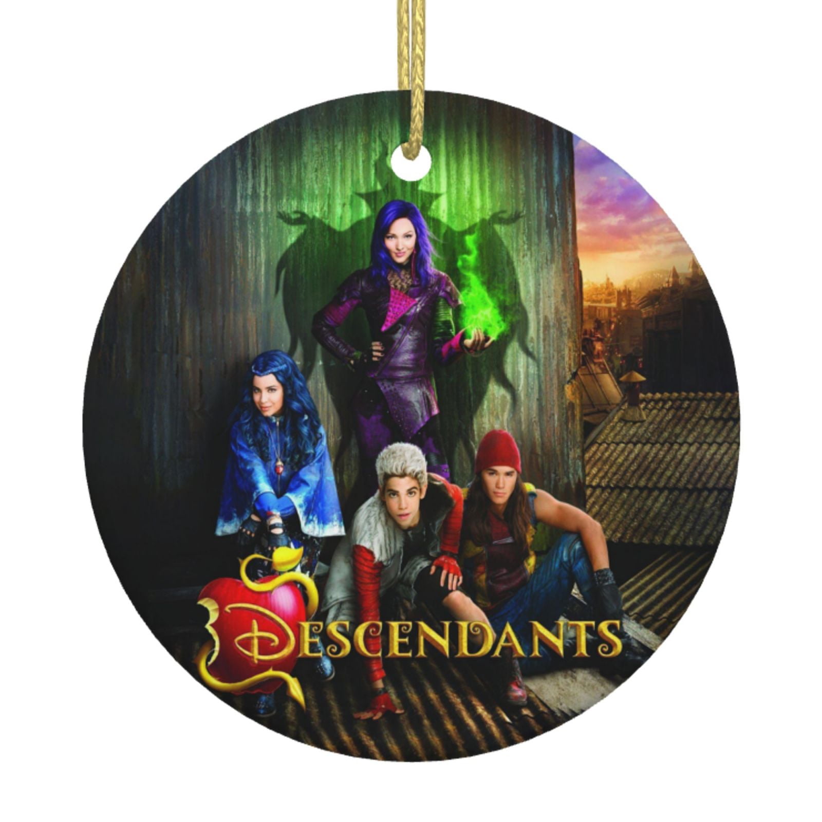 Descendan-t Round Ceramic Pendant Christmas Decoration Holiday with ...