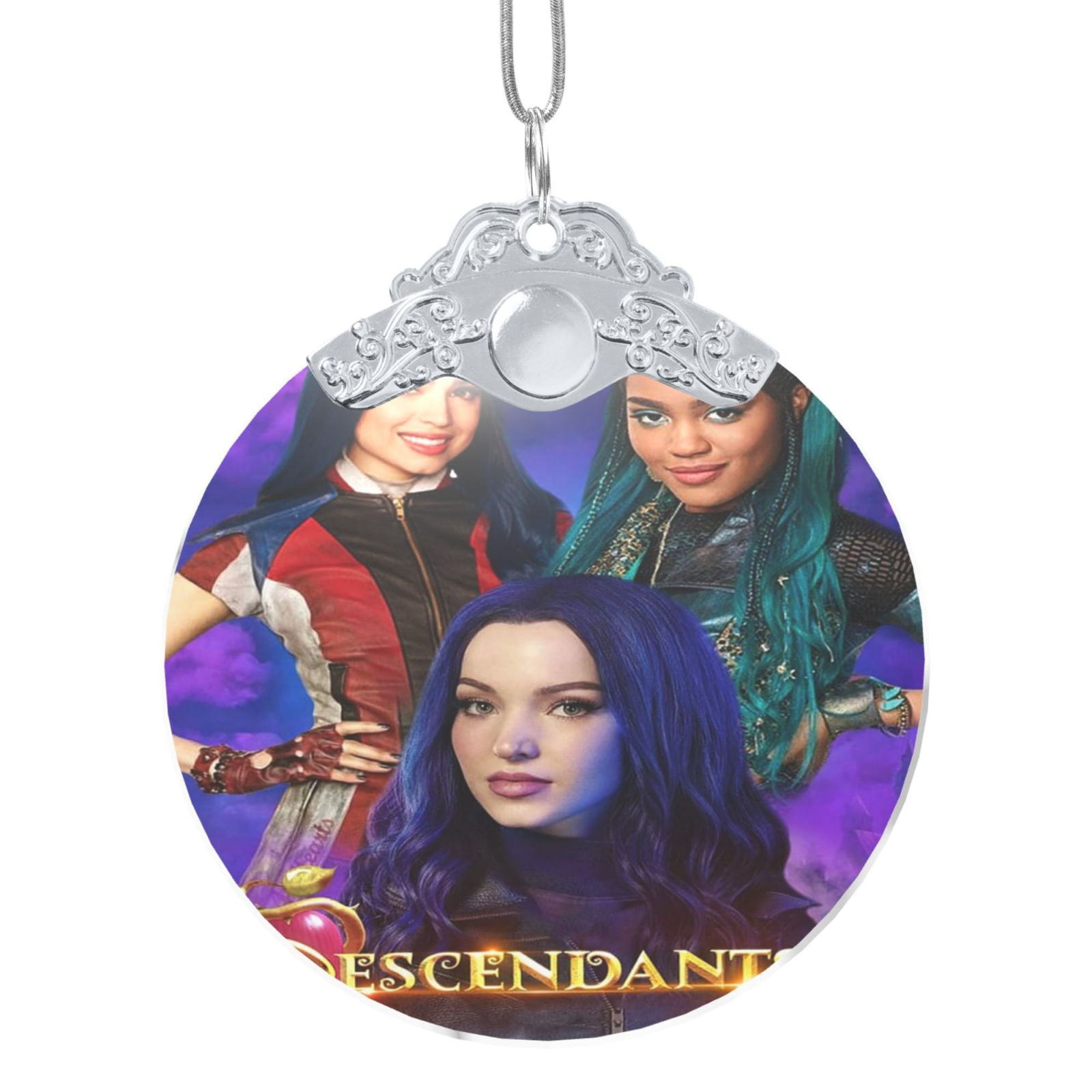 Descendan-t Round Glass Pendant Christmas Decoration Holiday with Gold ...
