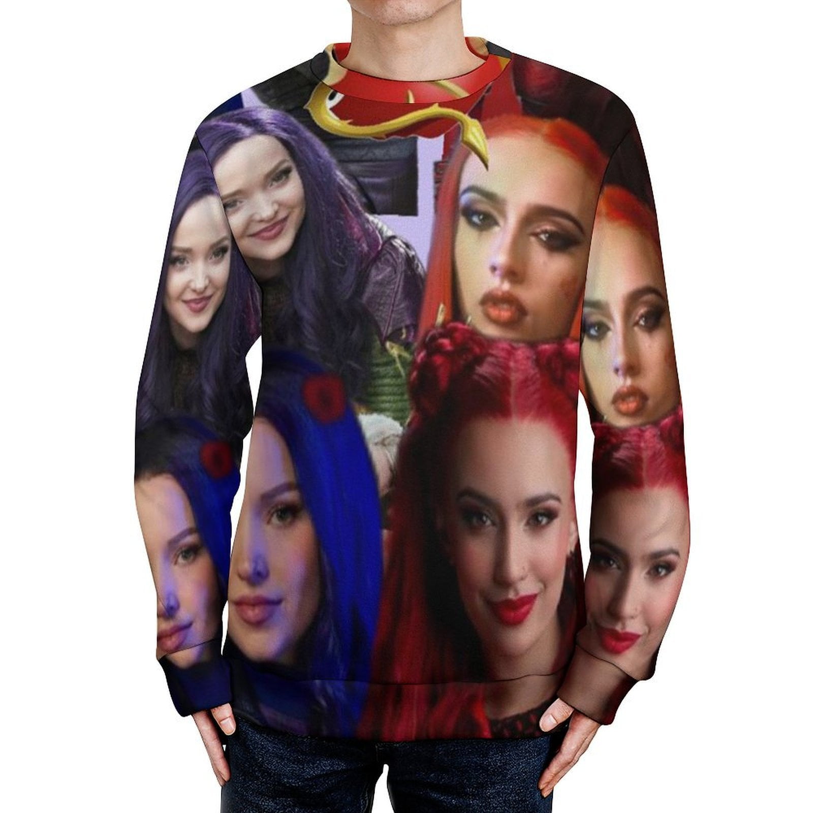 Descendants Sweater Long Sleeve Round Neck Pullover Jumper Fall Winter ...