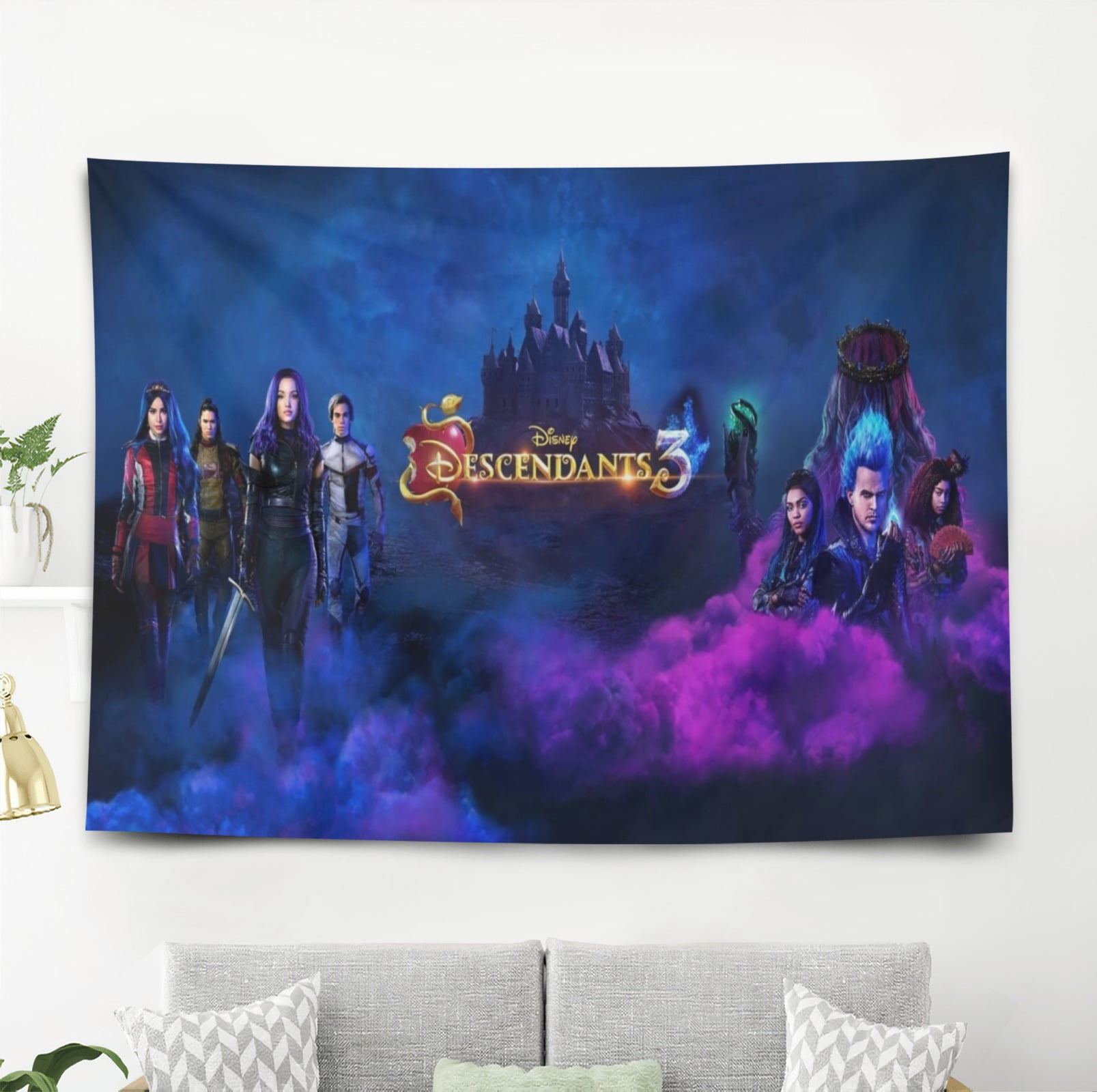 Descendants Tapestry Gift Wall Hanging Backdrop for Room Bedroom Girls ...