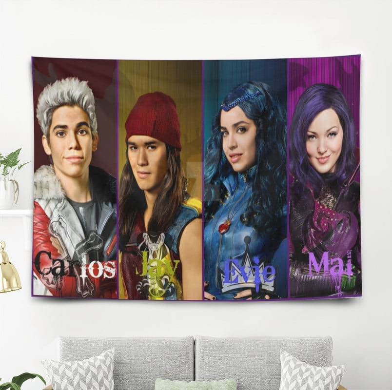 Descendants Tapestry Gift Wall Hanging Backdrop for Room Bedroom Girls ...