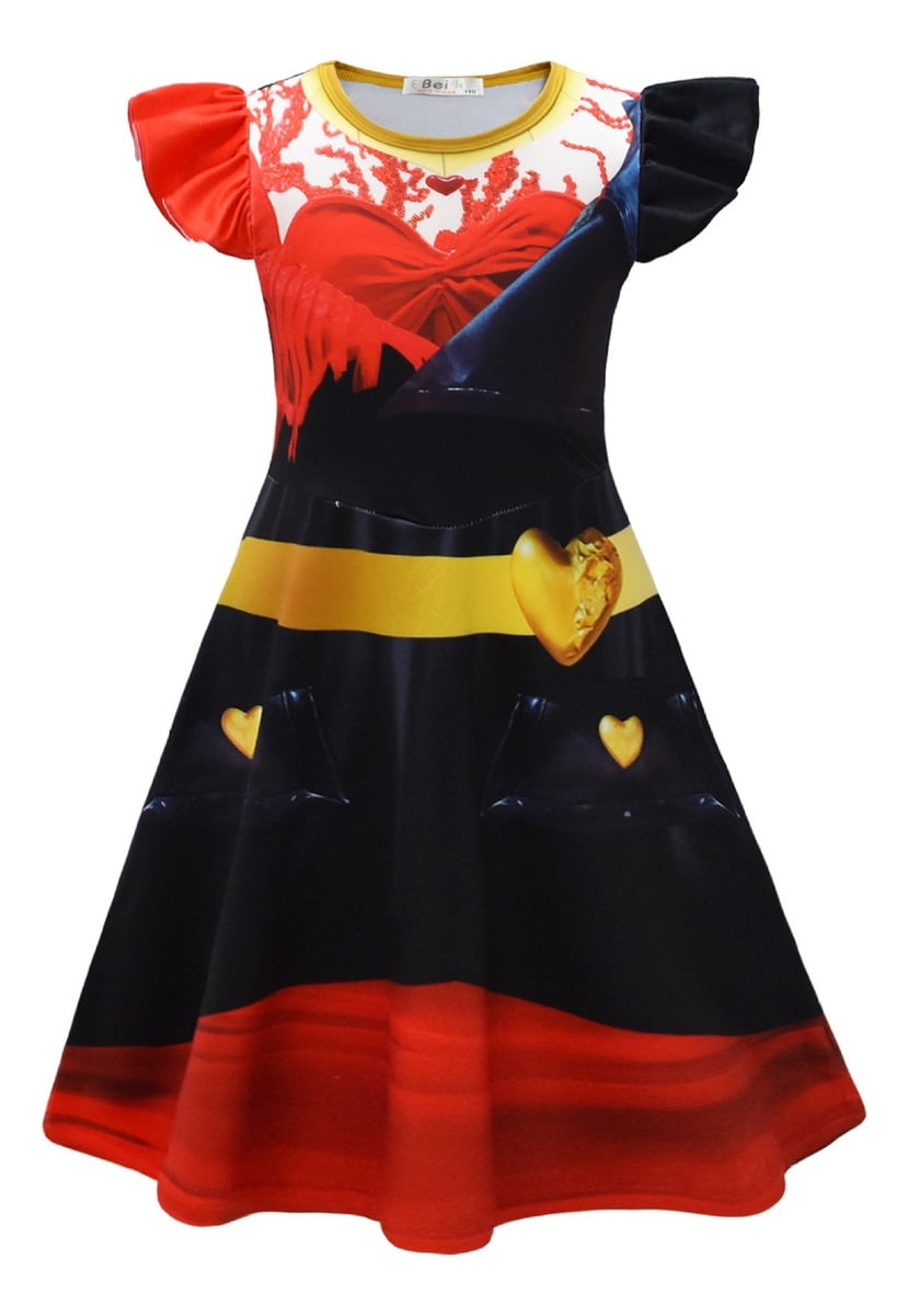 Descendants: The Rise of Red Dress for Girls – Red, Black, and Gold ...