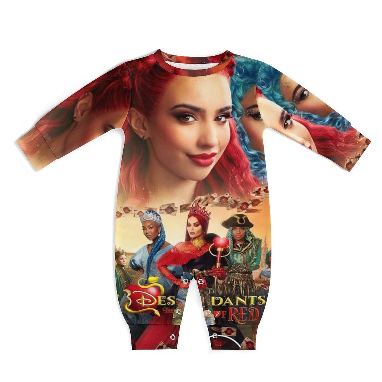 Descendants The Rise of Red Baby Rompers One-Piece Long Sleeve Jumpsuit ...