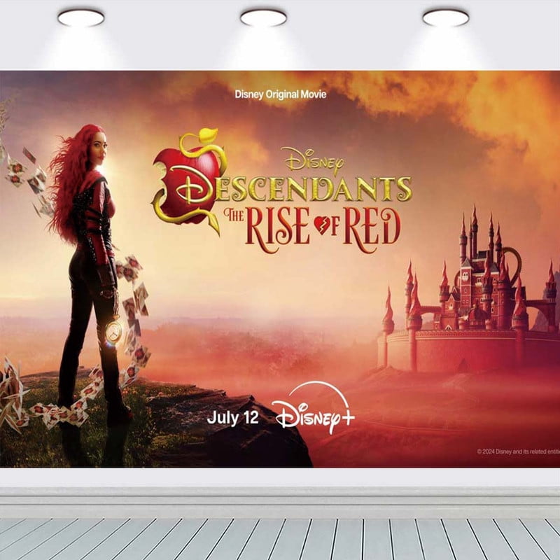 Descendants The Rise of Red Birthday Party Supplies Banner Backdrop ...
