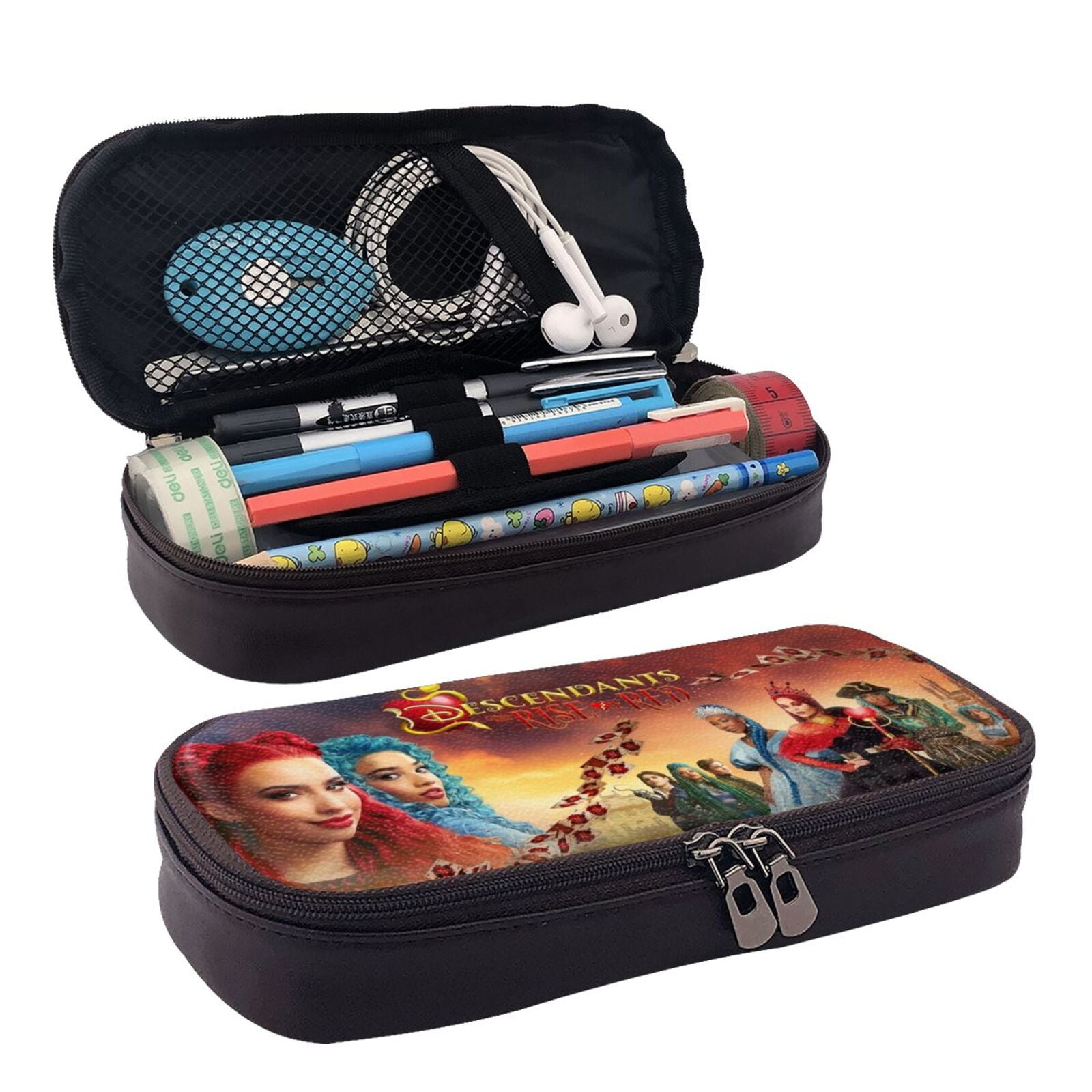 Descendants The Rise of Red Brown Pencil Case Leather Pen Bag Holder ...
