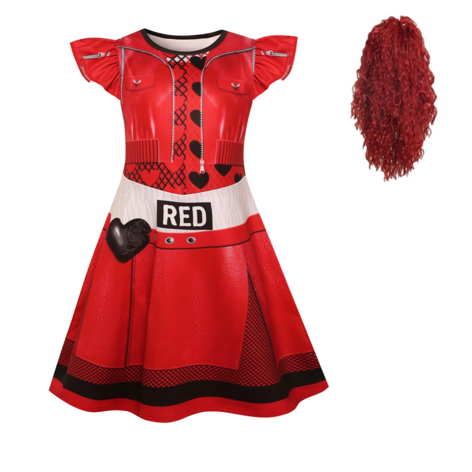 Descendants-The-Rise-of-Red Cosplay Dress Costumes with Wig ...