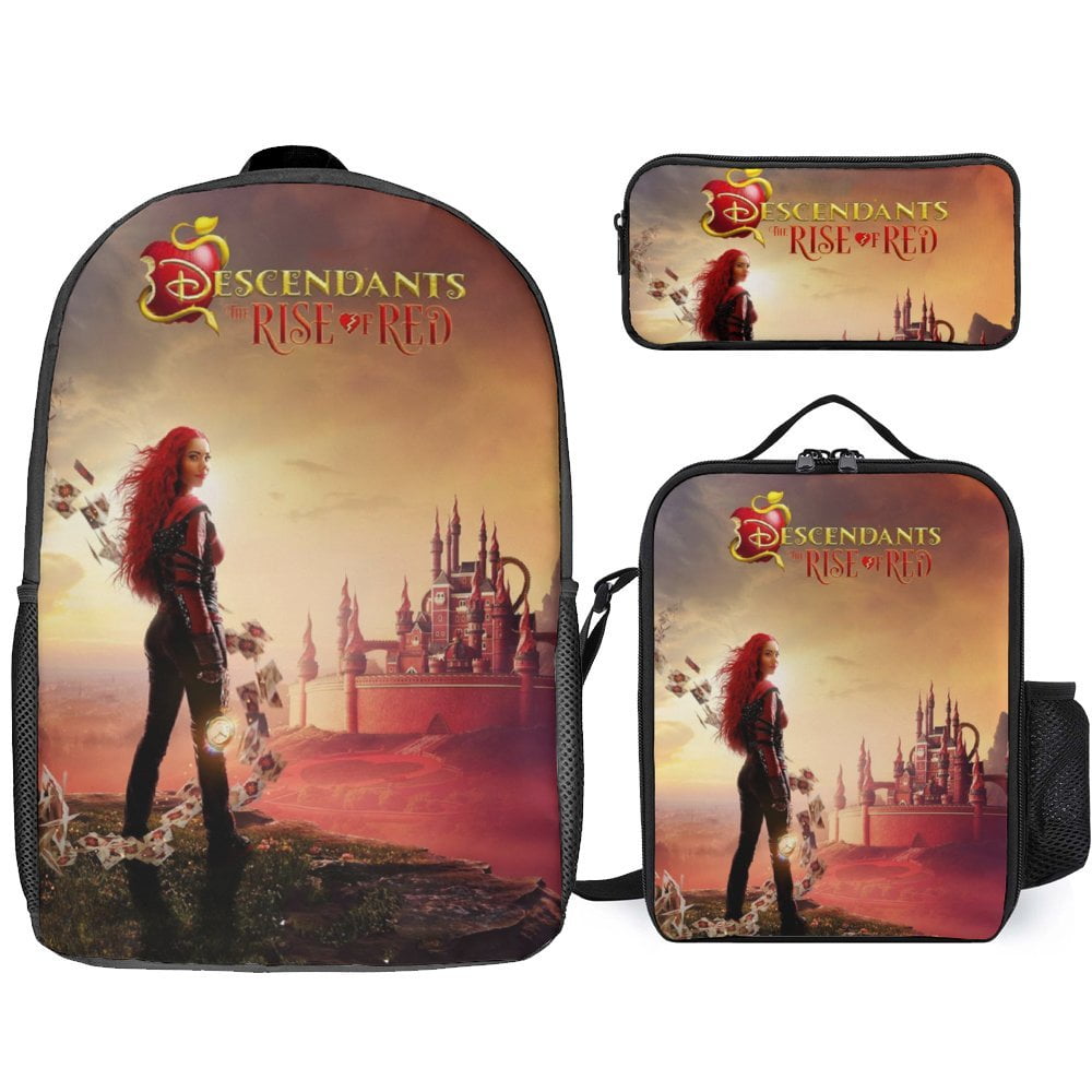 Descendants The Rise of Red Film Backpack With Lunch Bag Pencil Case ...