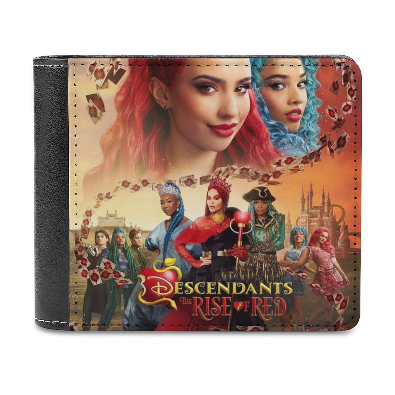 Descendants The Rise of Red PU Leather Wallet With Card Slots Bifold ...