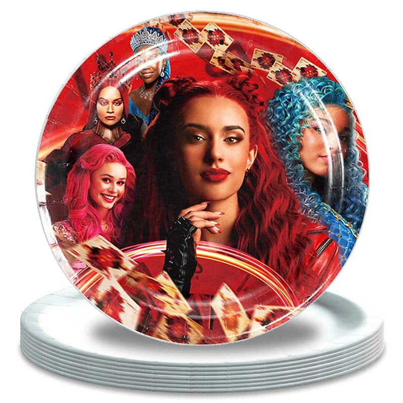 Descendants The Rise of Red Paper Plates Party Supplies Birthday ...