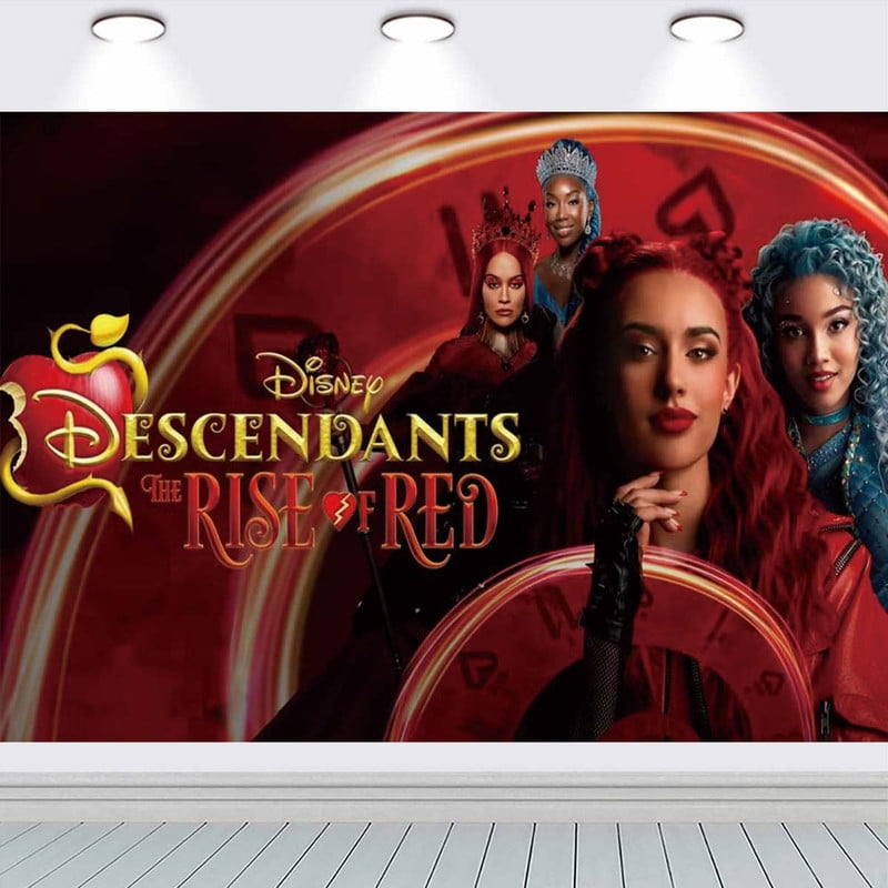 Descendants The Rise of Red Party Supplies Backdrop Banner Poster ...