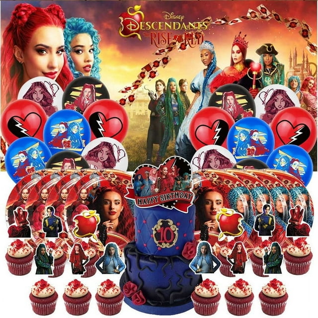 Descendants The Rise of Red Party Supplies Balloons Tableware ...