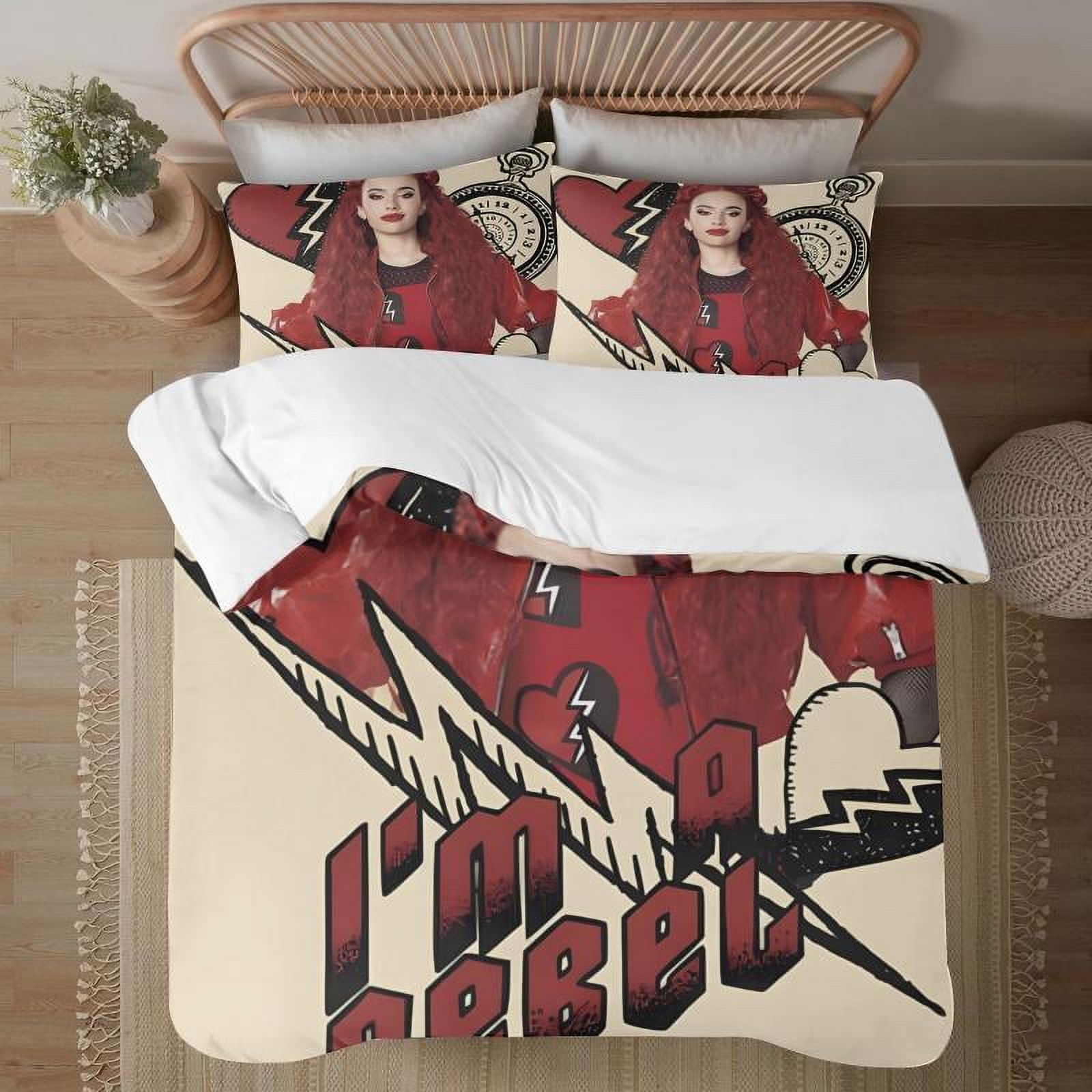 Descendants The Rise of Red Poster 3 Piece Bed Set Warm And Comfortable ...