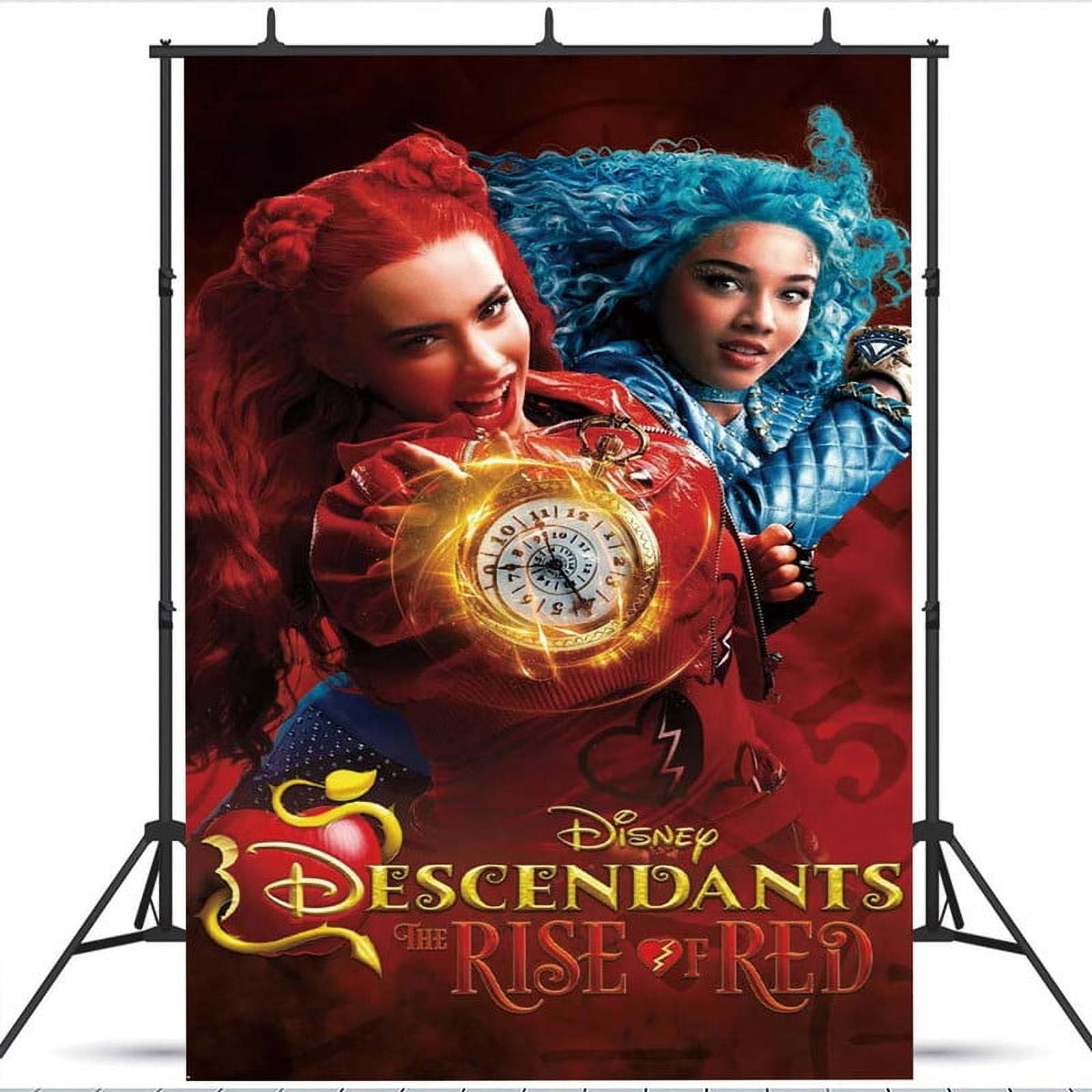 Descendants The Rise of Red Poster Wall Decor Birthday Banner Backdrop ...