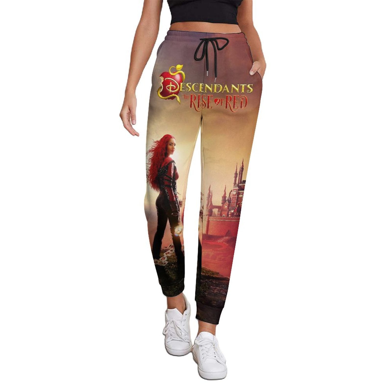 Descendants The Rise of Red Poster Womens Sweatpants Joggers Pants ...