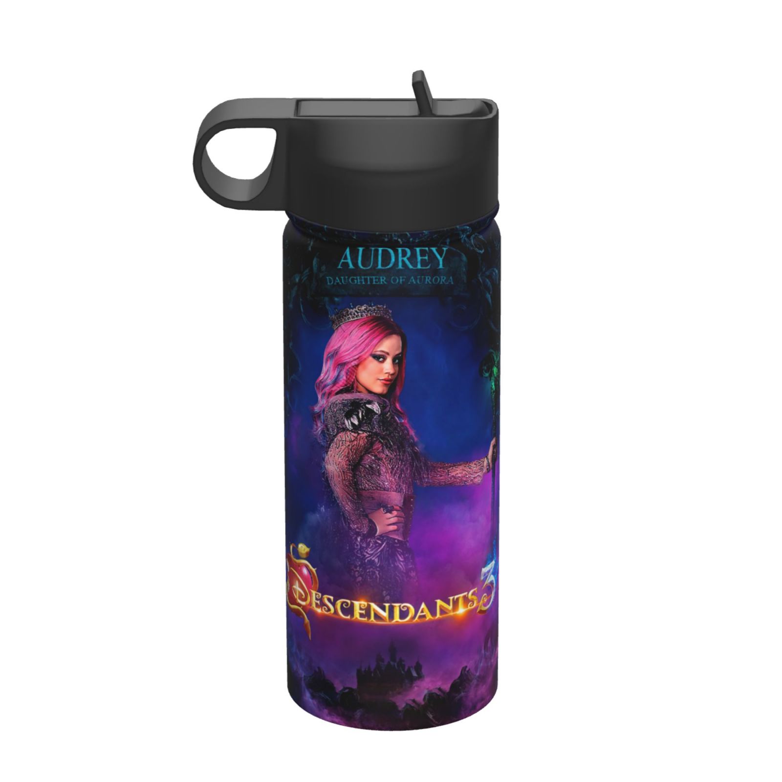 Descendants Water Bottle, Cute Pattern Stainless Steel Vacuum Insulated ...