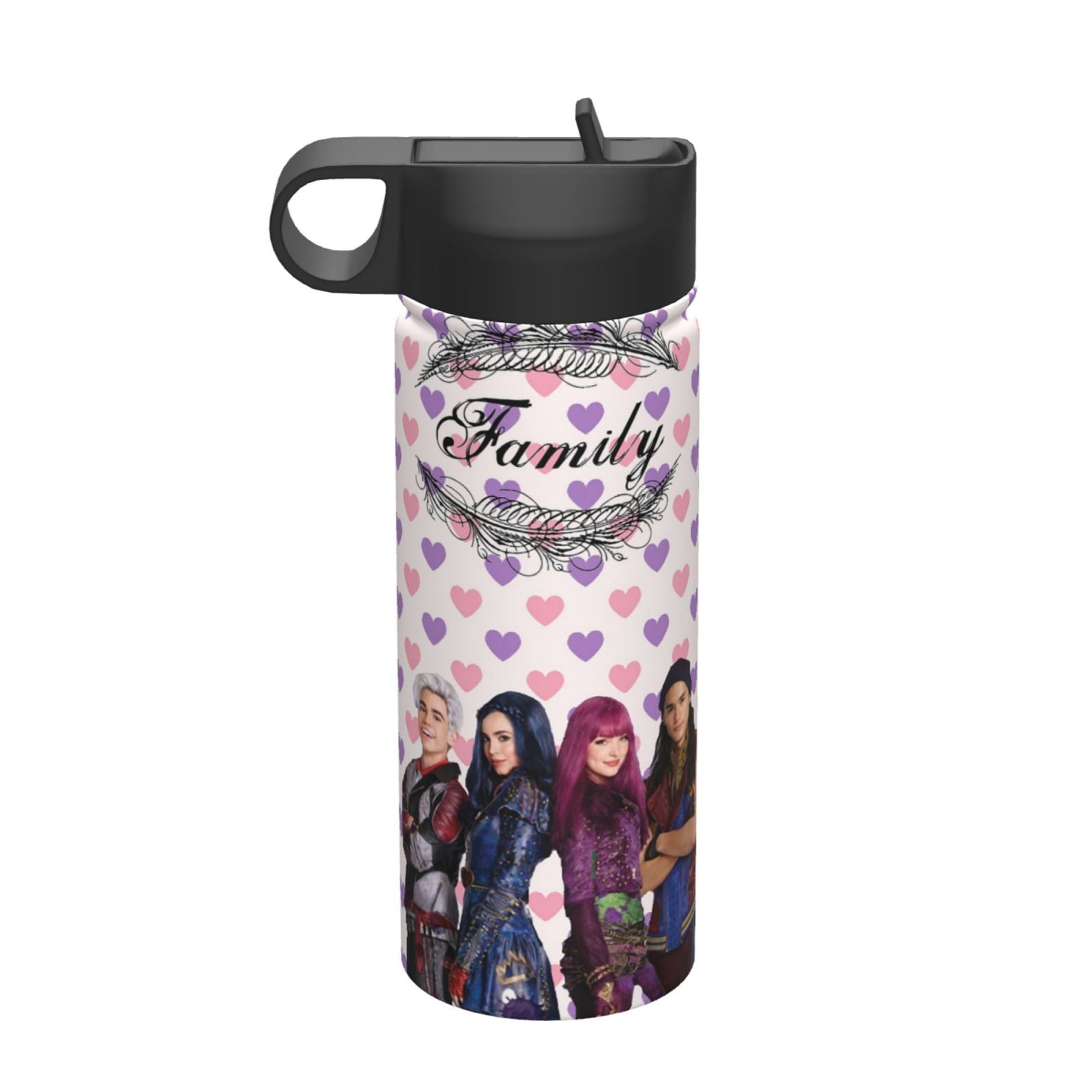 Descendants Water Bottle, Cute Pattern Stainless Steel Vacuum Insulated ...