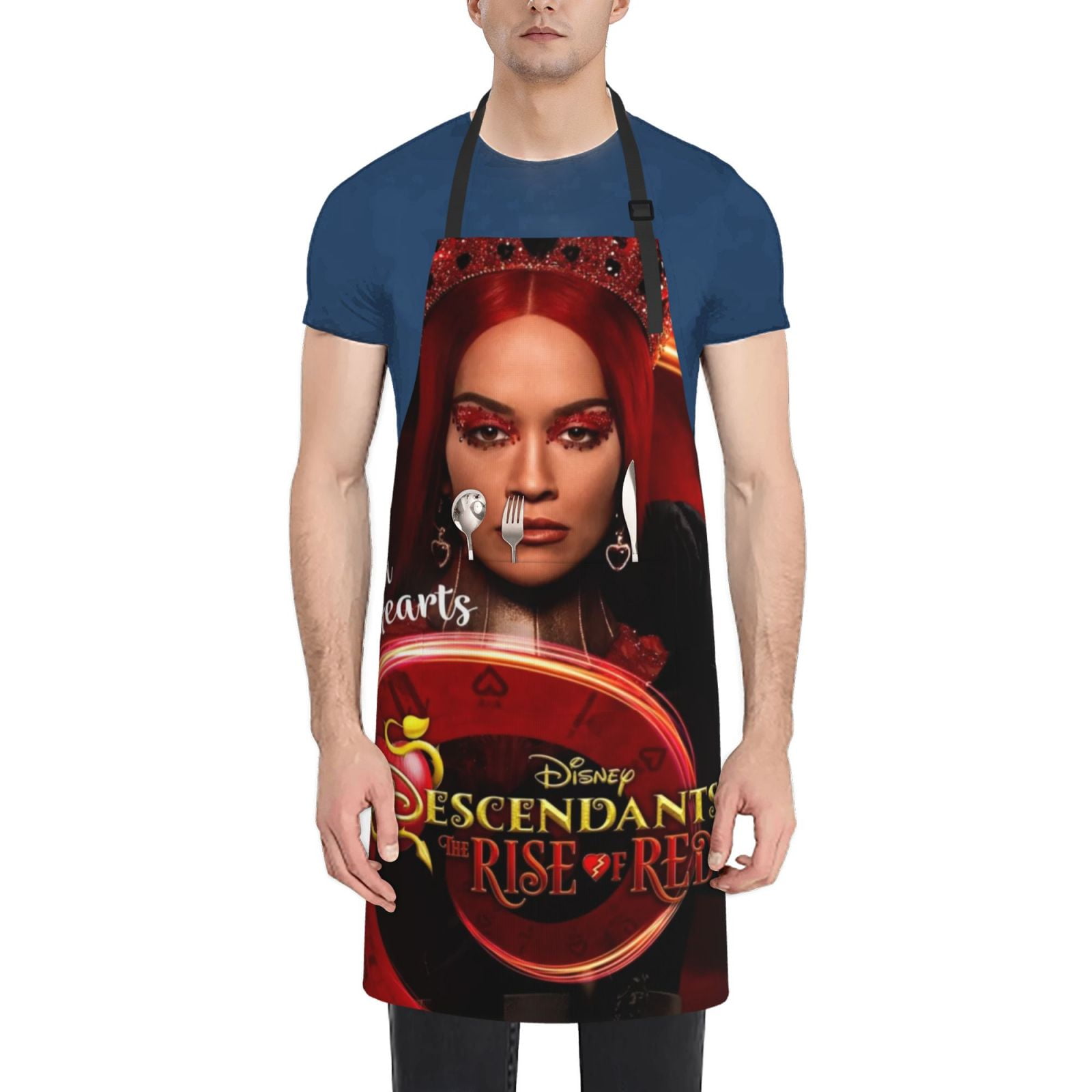 Descendants Waterproof Cooking Aprons, Adjustable Bib Soft Chef Apron ...