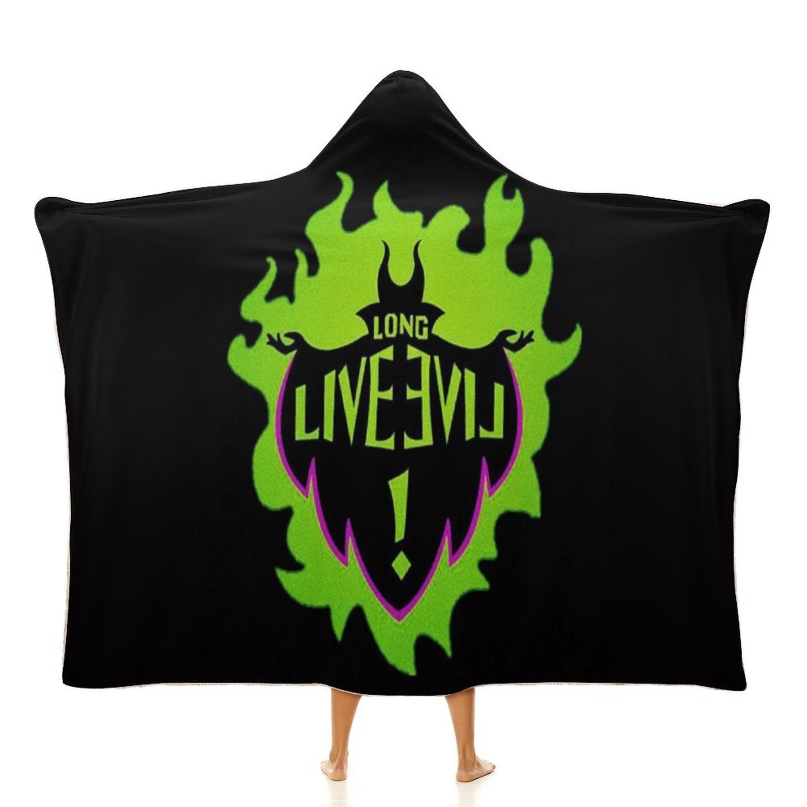 Descendants Wearable Blanket Cloak Arctic Velvet Hooded Blanket Soft ...