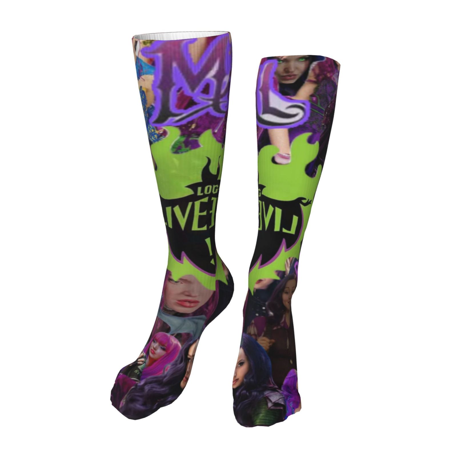 Descendants Womens Knee High Socks Casual Long Stockings 20 Inches Tube ...