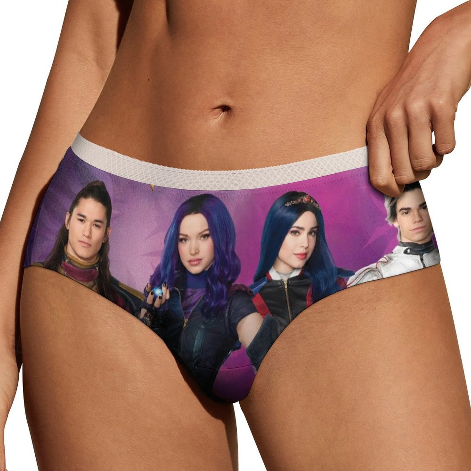 Descendants Womens Underwear Soft Breathable Brief Lace Panty Stretch Hipster Underpants Ladies ...