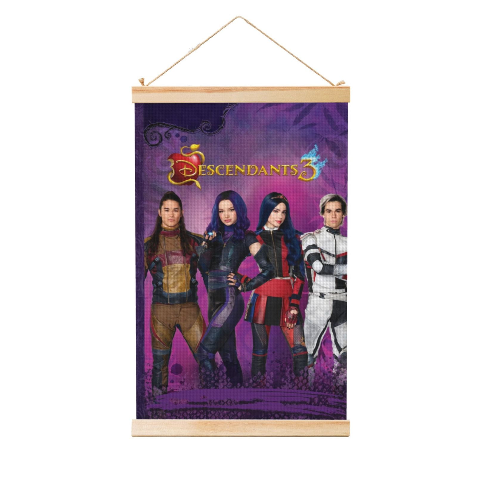 Descendants Wooden Shaft Hanging Poster Home Decor Poster Wall Art ...