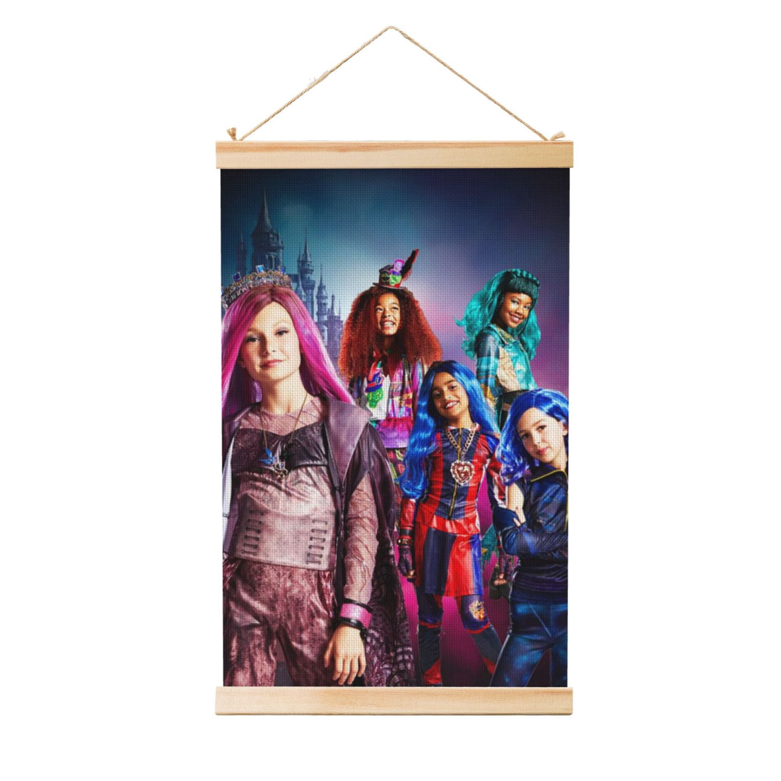 Descendants Wooden Shaft Hanging Poster Home Decor Poster Wall Art ...