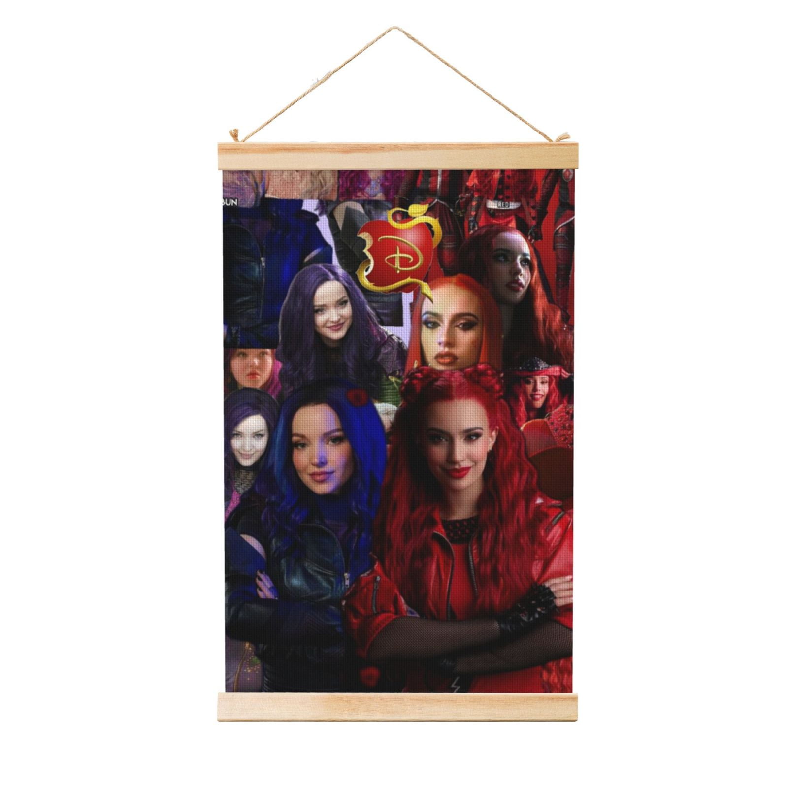 Descendants Wooden Shaft Hanging Poster Home Decor Poster Wall Art ...