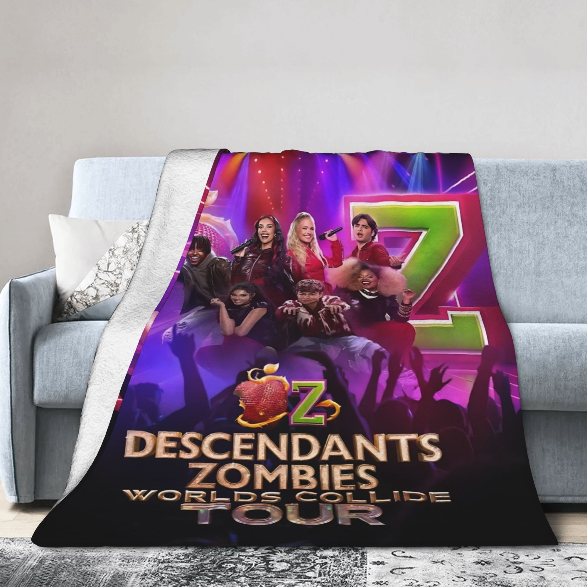 Descendants Worlds Collide Tour Ultra-Soft Flannel Blanket, Cozy and ...