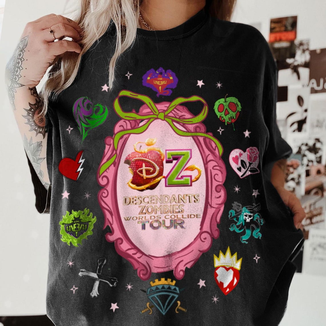 Descendants Zombies Mirror Coquette Bow Comfort Shirt, Descendants ...