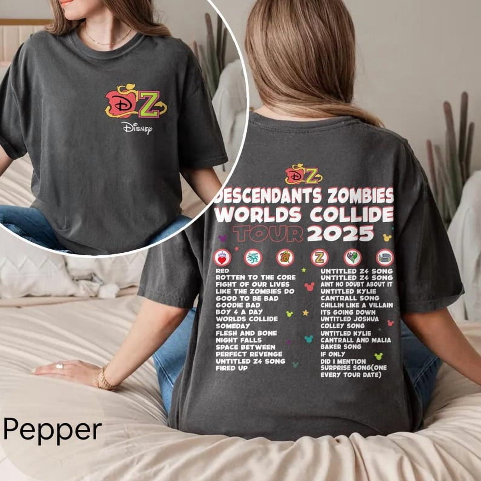 Descendants Zombies Worlds Collide Tour Comfort Colors Shirt ...