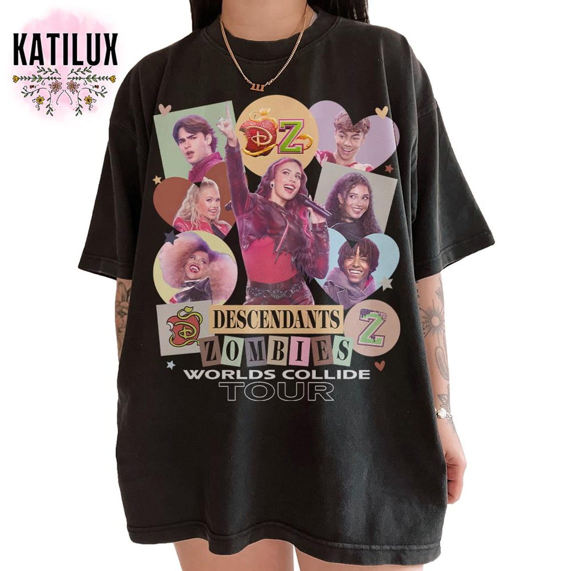 Descendants Zombies Worlds Collide Tour Matching Comfort Colors T-Shirt ...
