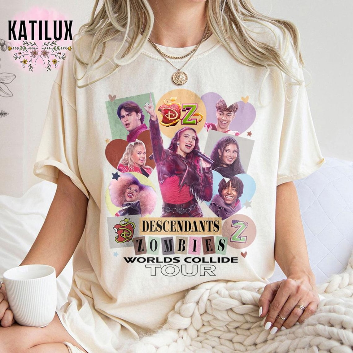 Descendants Zombies Worlds Collide Tour Matching Shirt, Disney The Rise Of Red Group Shirt ...