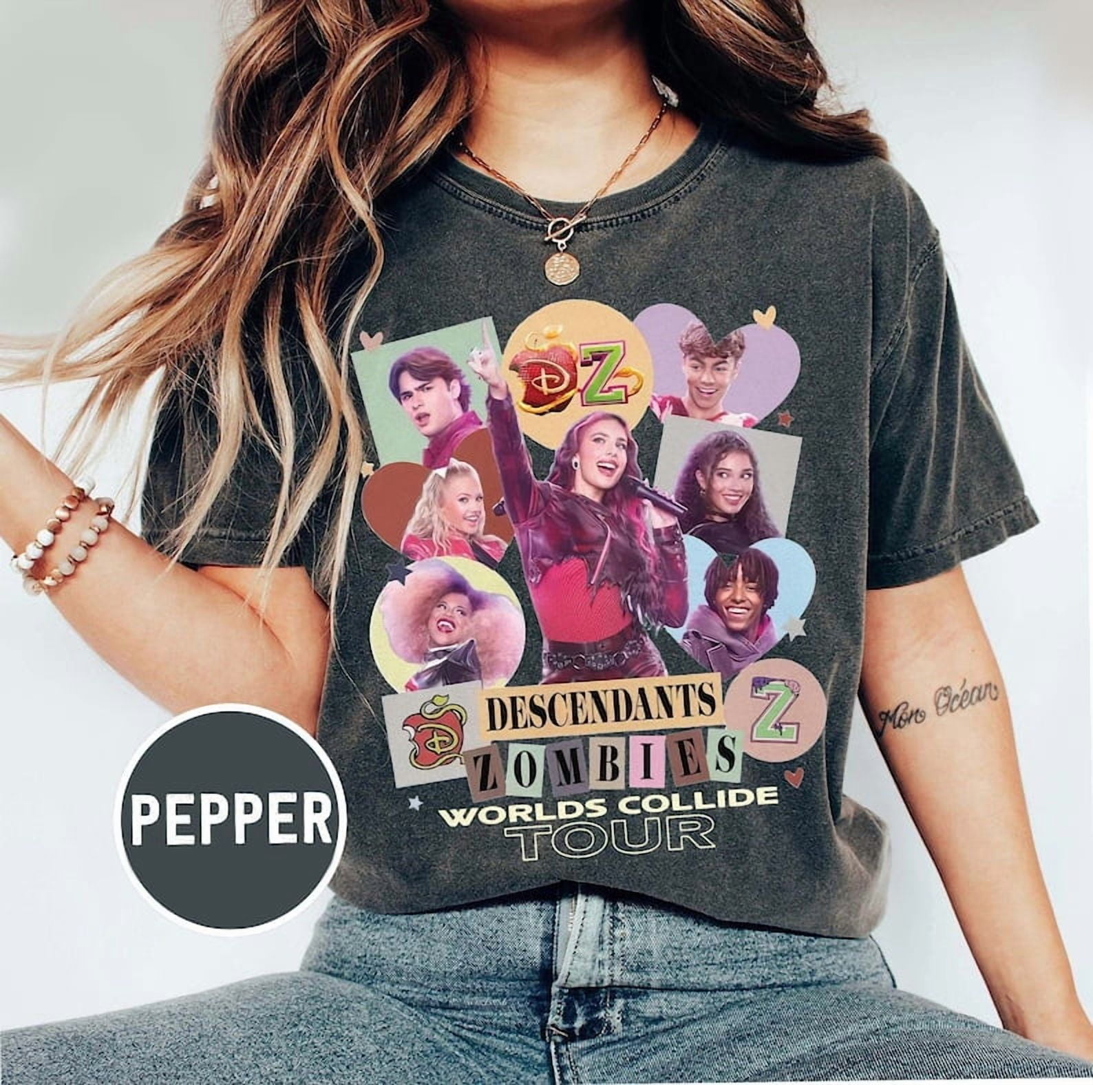 Descendants Zombies Worlds Collide Tour Matching Shirts, Disney The ...