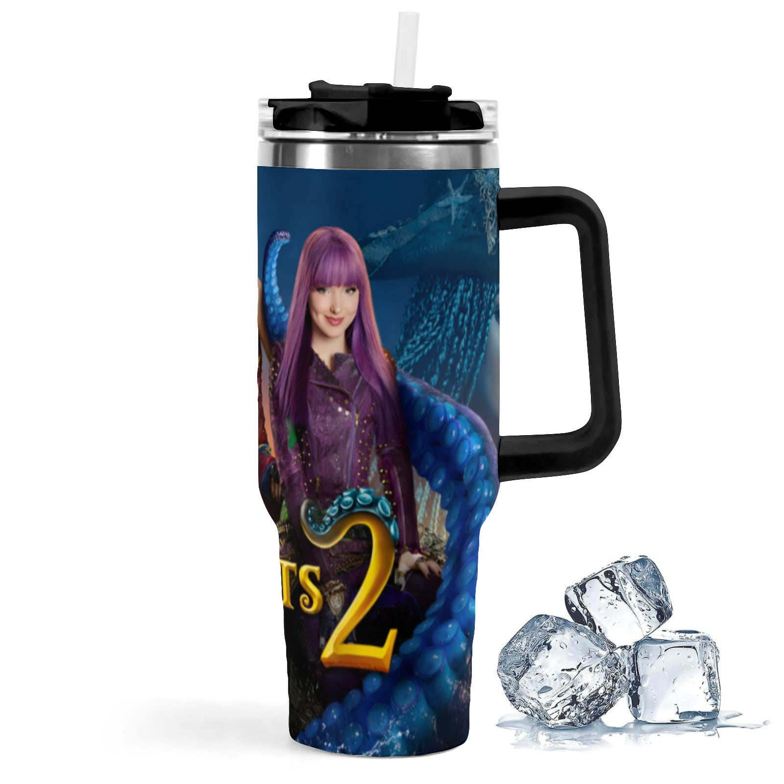 Descendants -theme Insulated Stainless Steel Tumbler with Handle Gifts ...