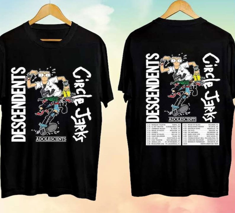 Descendents Circle Jerks Tour 2024 Concert Dates T-Shirt - Walmart.com