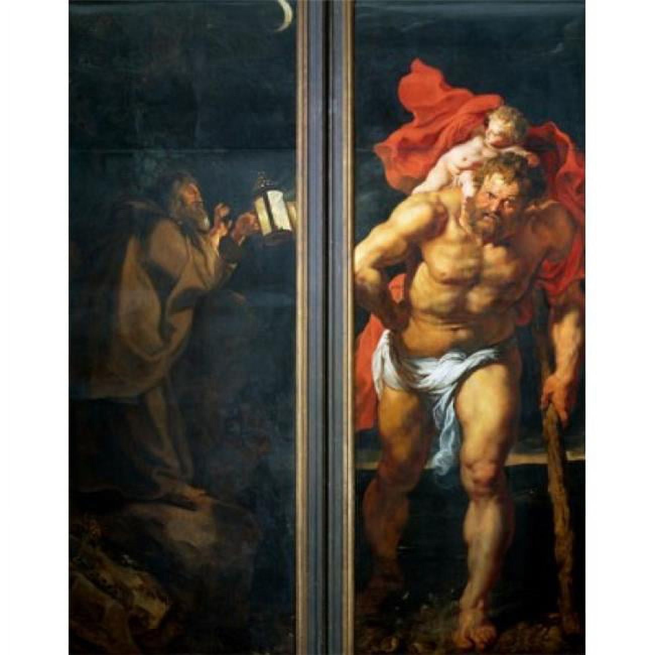 Descent from the Cross Triptych: Saint Christopher and an Unknown Saint by Peter Paul Rubens ...