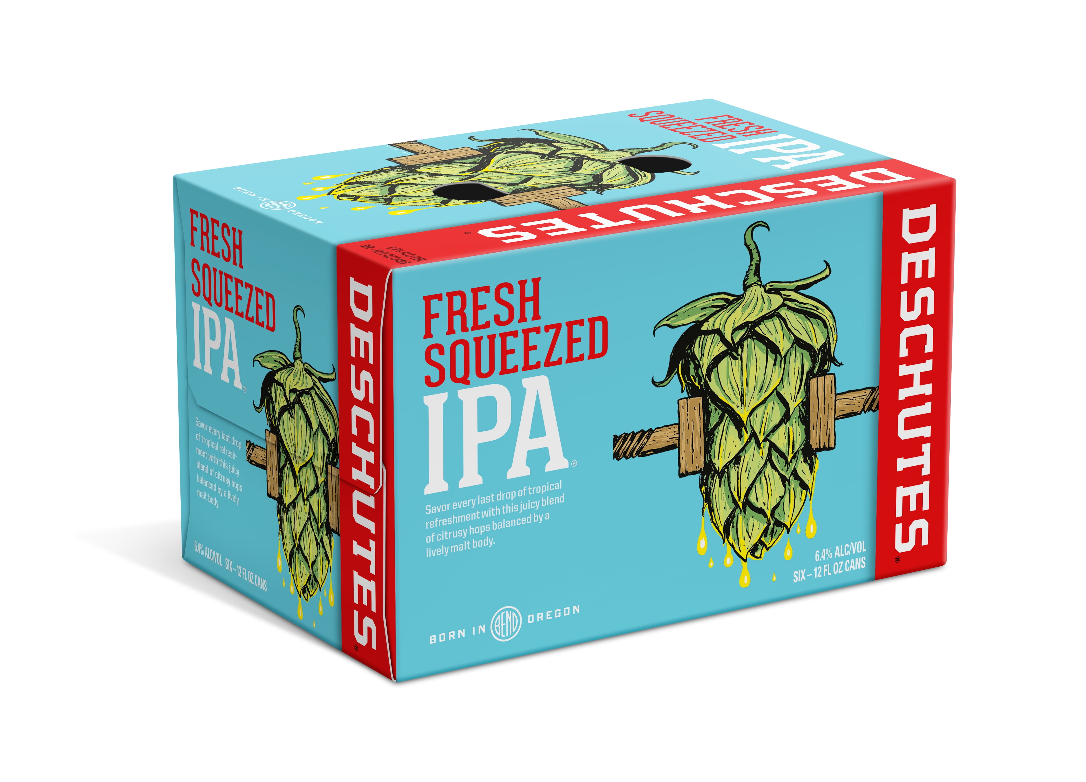Deschutes Fresh Squeezed IPA Craft Beer, 6 Pack, 12 fl oz Aluminum Cans ...