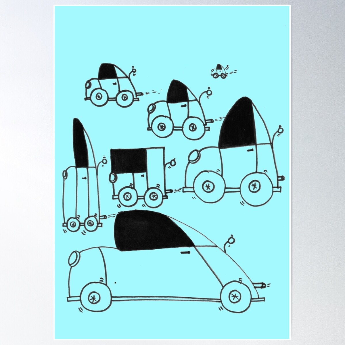 Describing Cars Poster Wall Art, Modern Wall Decor For Living Room ...