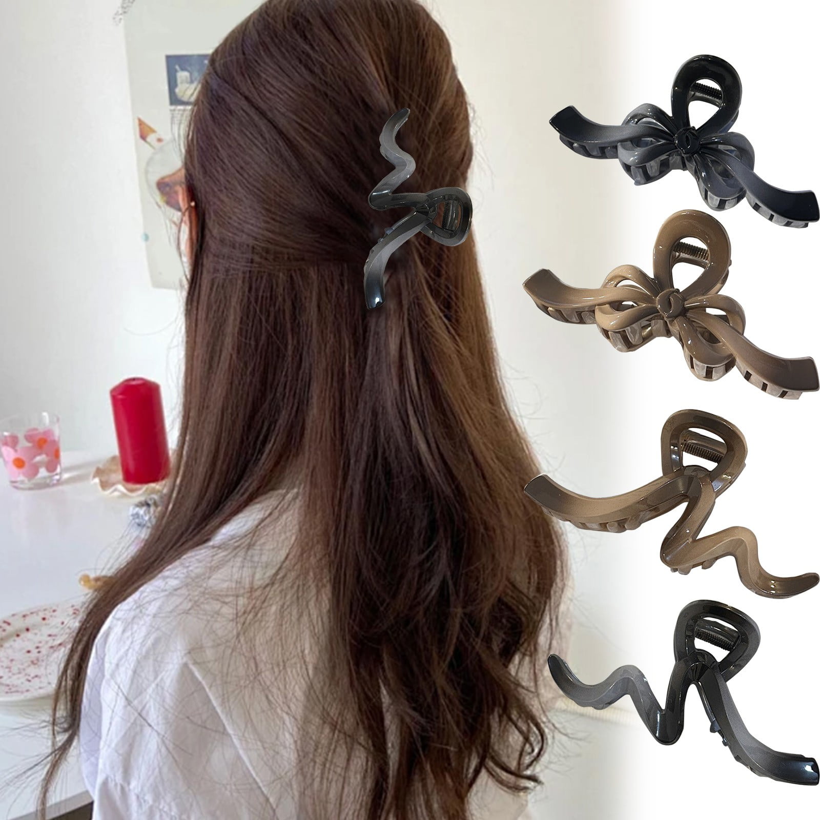 Descuentos Impresionantes Elegante pinza para el pelo con lazo acrílico ...