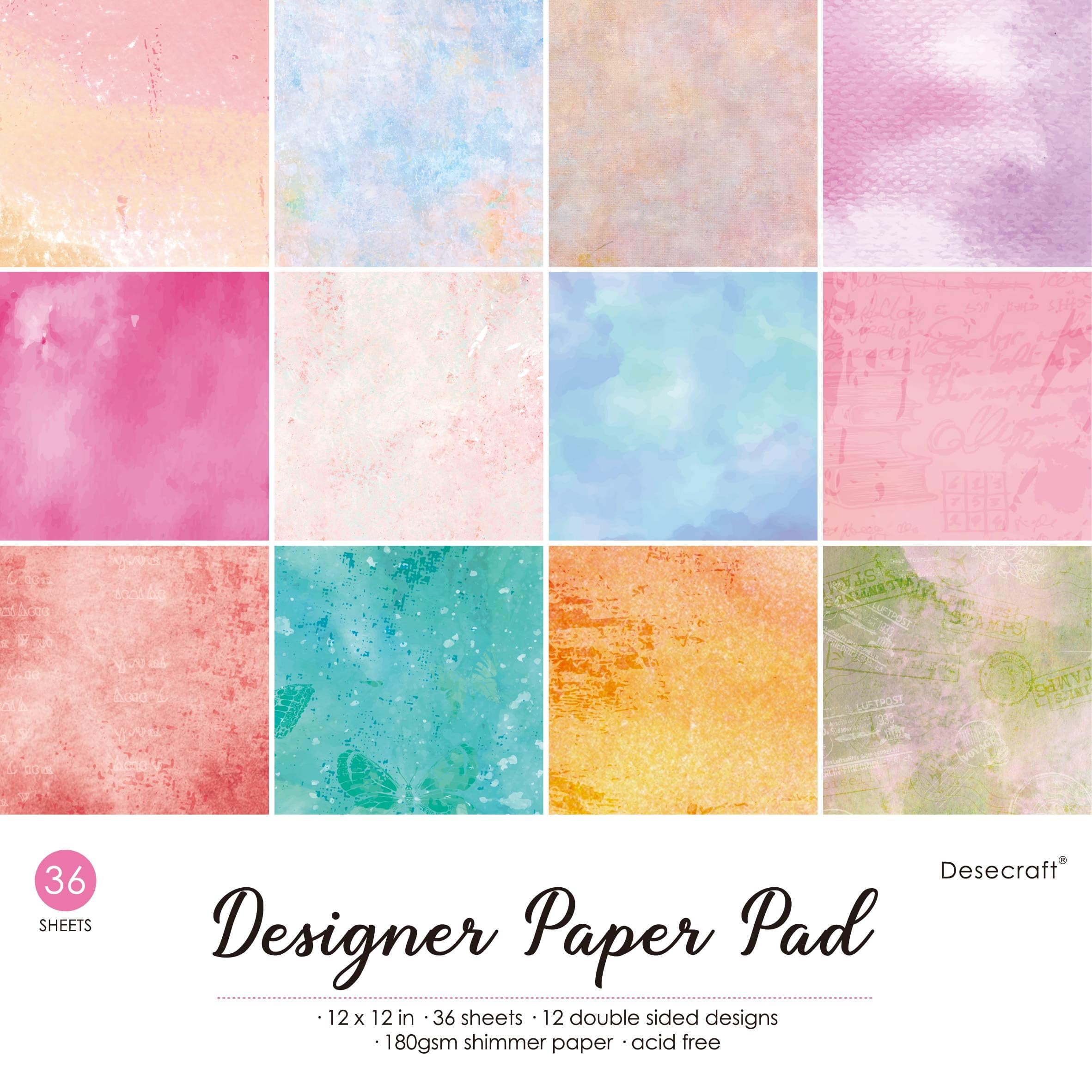Desecraft 36 sheets 12x12 MFF30 Paper Pad Pack Scrapbook Cardstock ...